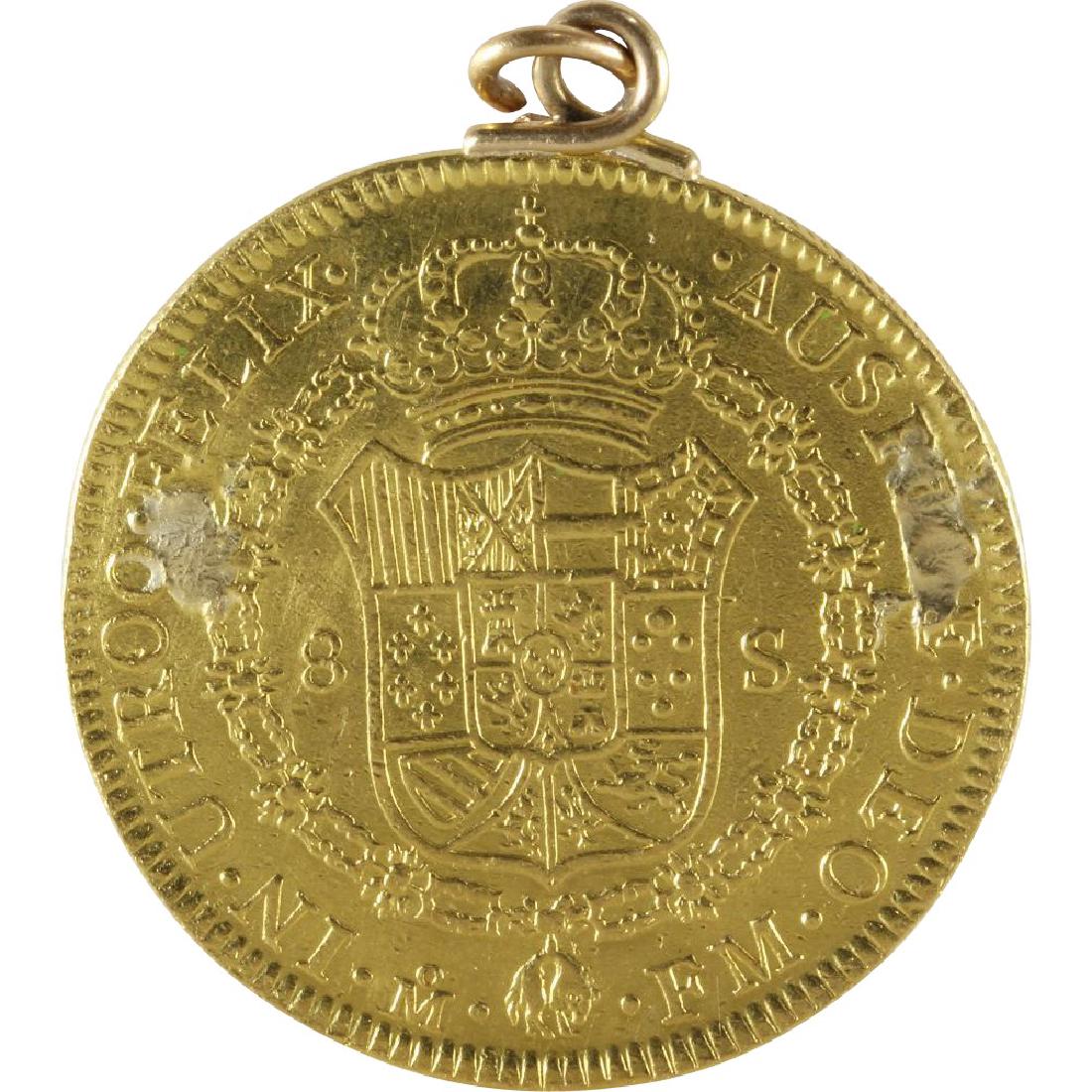Doubloon Gold Coin Pendant | 1772 Eight Escudos