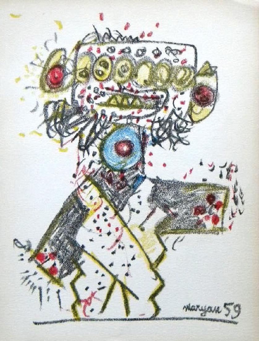 Maryan (Pinchas Burstein) lithograph, 1960