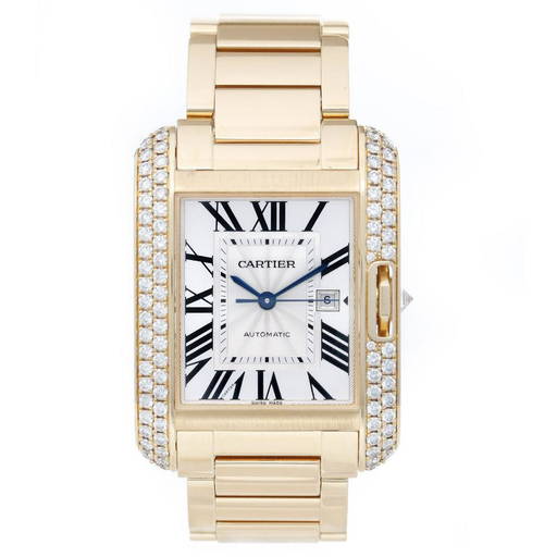 Cartier Tank Anglaise 18k Yellow Gold Large Men's Watch (#0666) on Dec ...
