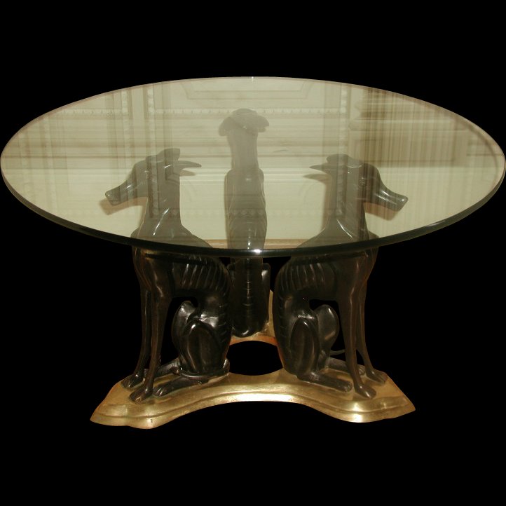Bronze Whippet Table Early Maitland Smith
