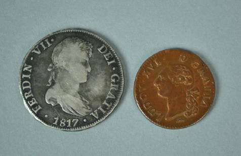 Spanish Colonial Silver 2 Reales Dated Cob