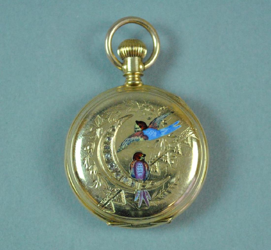 LADIES 14K AMERICAN WALTHAM POCKET WATCH