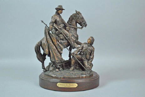 The Last Meeting Historical Sculpture By Ron Tunison