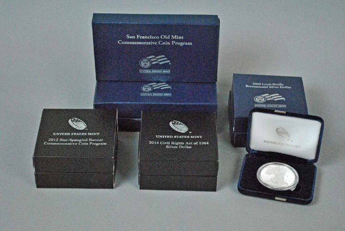 (10) Us Proof Silver Dollar Coins