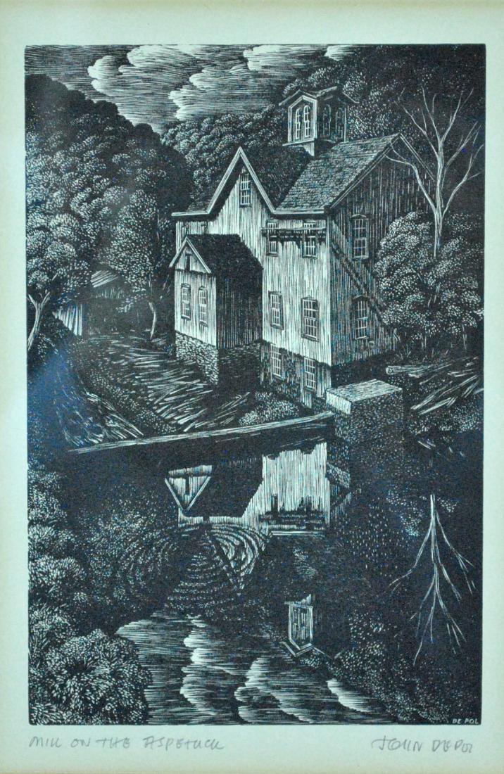 John De Pol Wood Engraving
