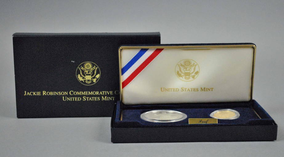 1997 Jackie Robinson Gold & Silver Two Coin Set