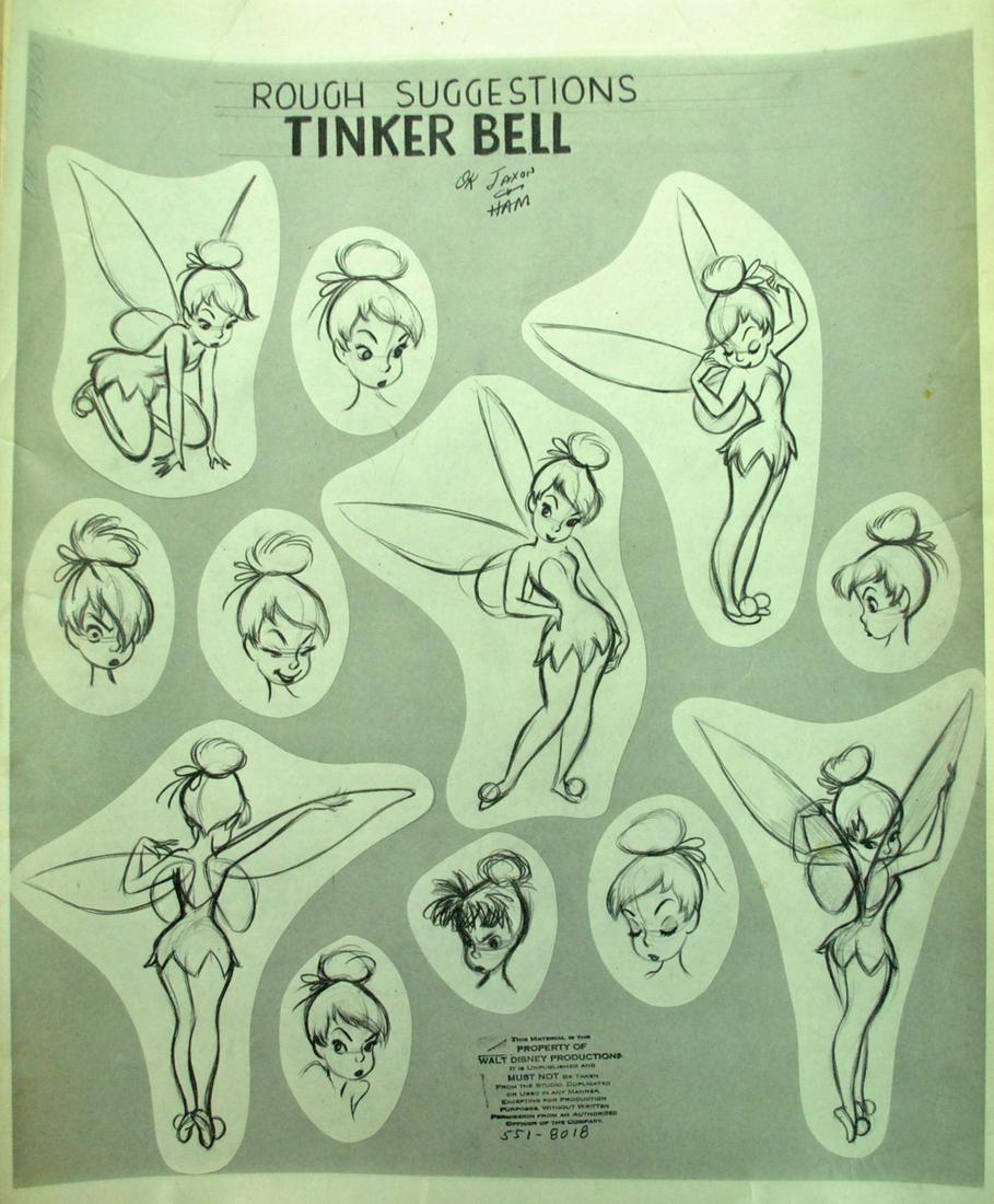 (9) Walt Disney Studios Peter Pan Model Sheets