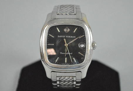 David Yurman Stainless Steel & St. Silver Watch Brown, Swiss Made