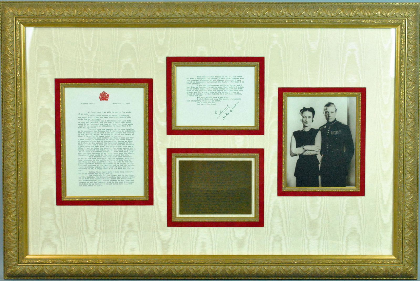 Signed Copy Of King Edward Viii Abdication Speech