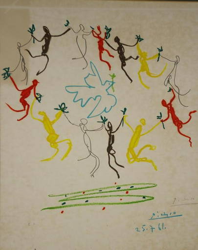 Signed Picasso Lithograph, Ronde De La Jeunesse