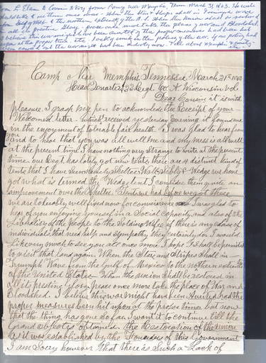 Civil War, Post War, Letters, Documents, Etc.