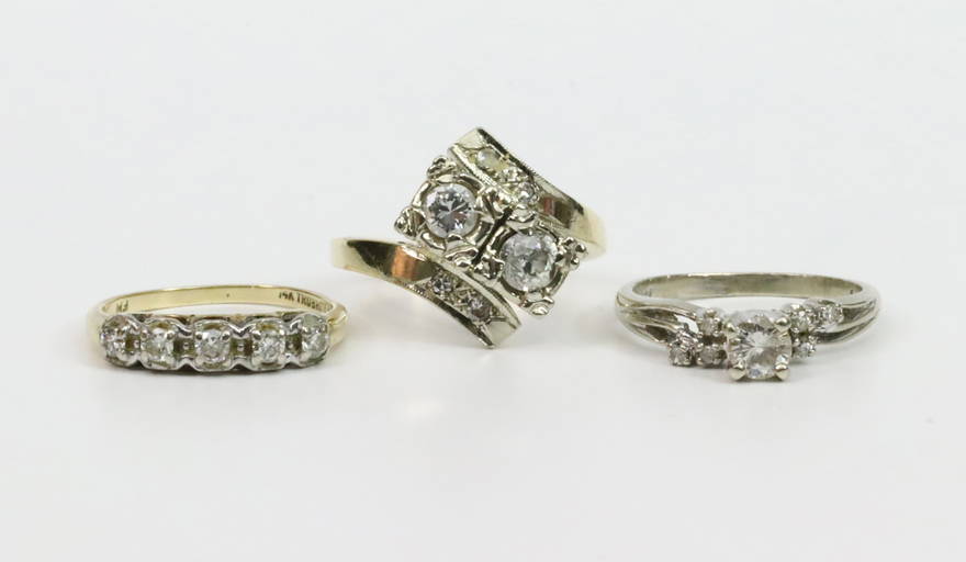 (3) Diamond Wedding Rings