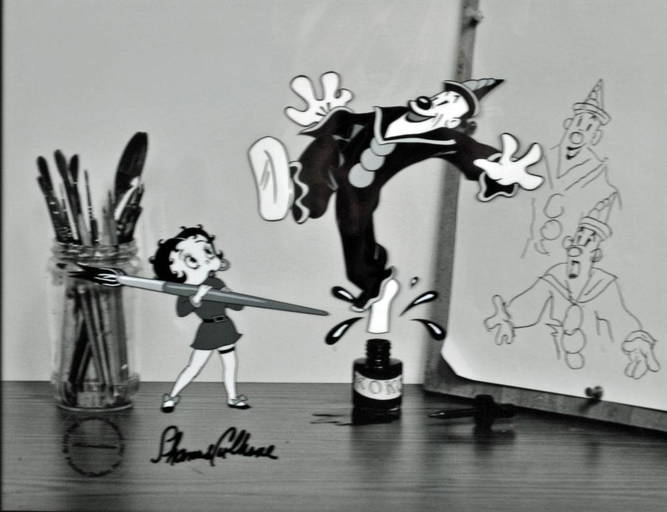 Betty Boop Cel Out Of The Inkwell, 1989