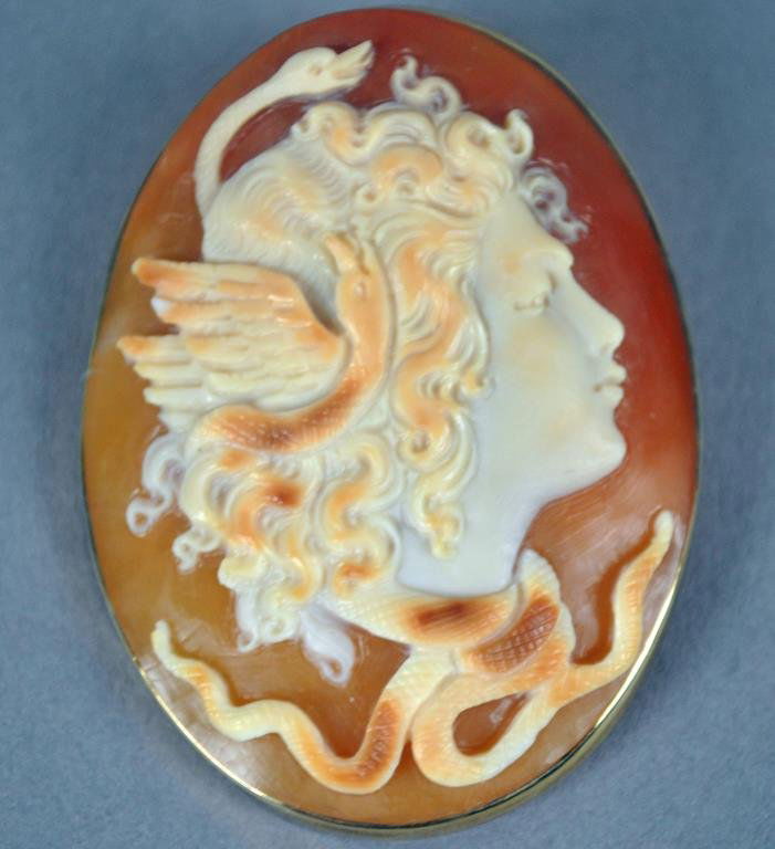 MEDUSA CAMEO BROOCH