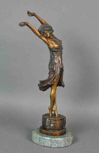 Claire Jeanne Roberte Colinet (french 1880 1950) A Sculpture, "female ...