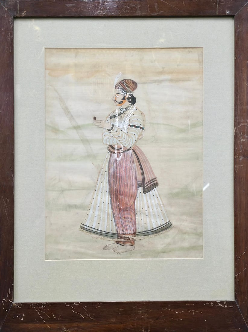 Rajput Painting Of A Nobleman – Early 20th Century Auction