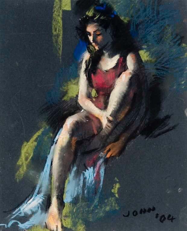 John Fernandes (1951 - 2007) | Shoeflower I Oil Pastel On Sand Paper 9 ...