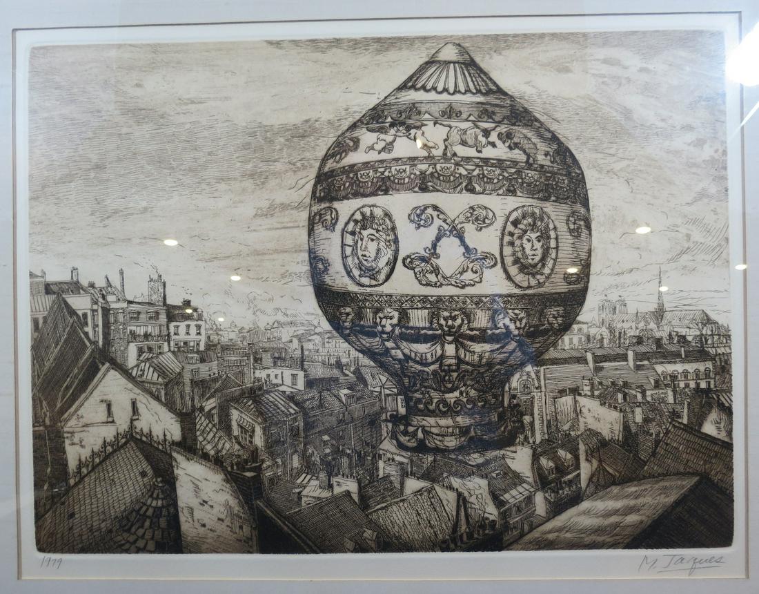 Michael Jacques Etching First Balloon Flight