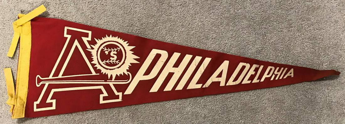 1940s Philadelphia Athletics Full Size Soft Pennant