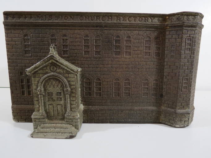 Rare Mission Church Rectory Cast Iron Still Bank