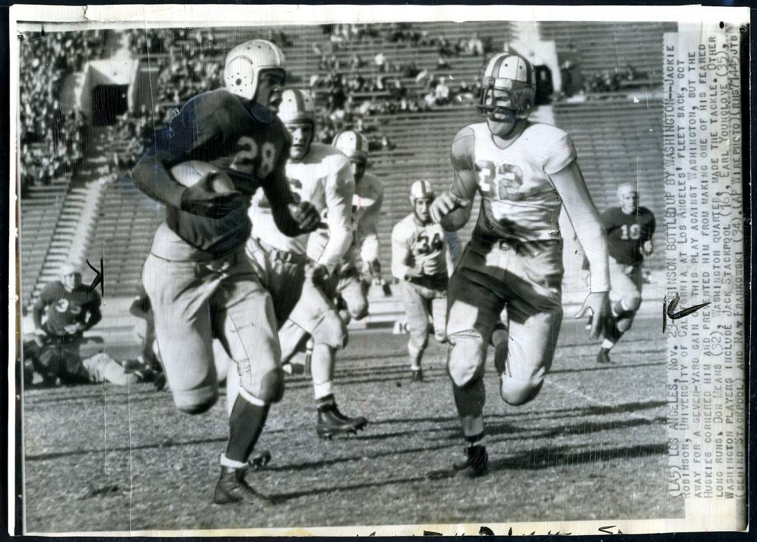 1939 Jackie Robinson Ucla Football Wire Photo