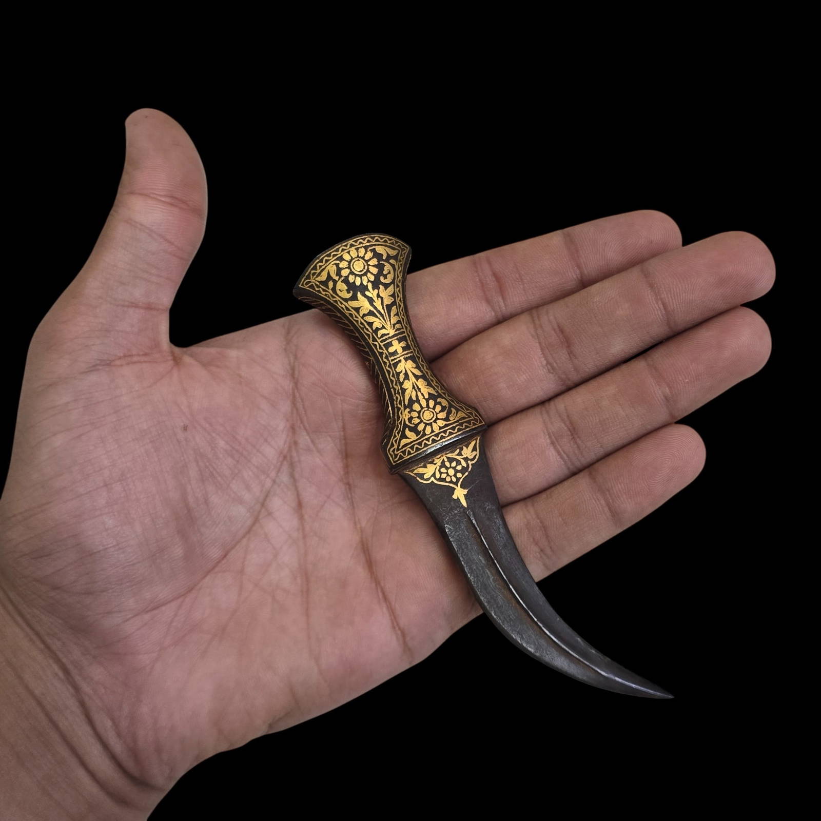 Indian Sikh Punjabi Turban Damascus Kirpan Dagger Knife Auction