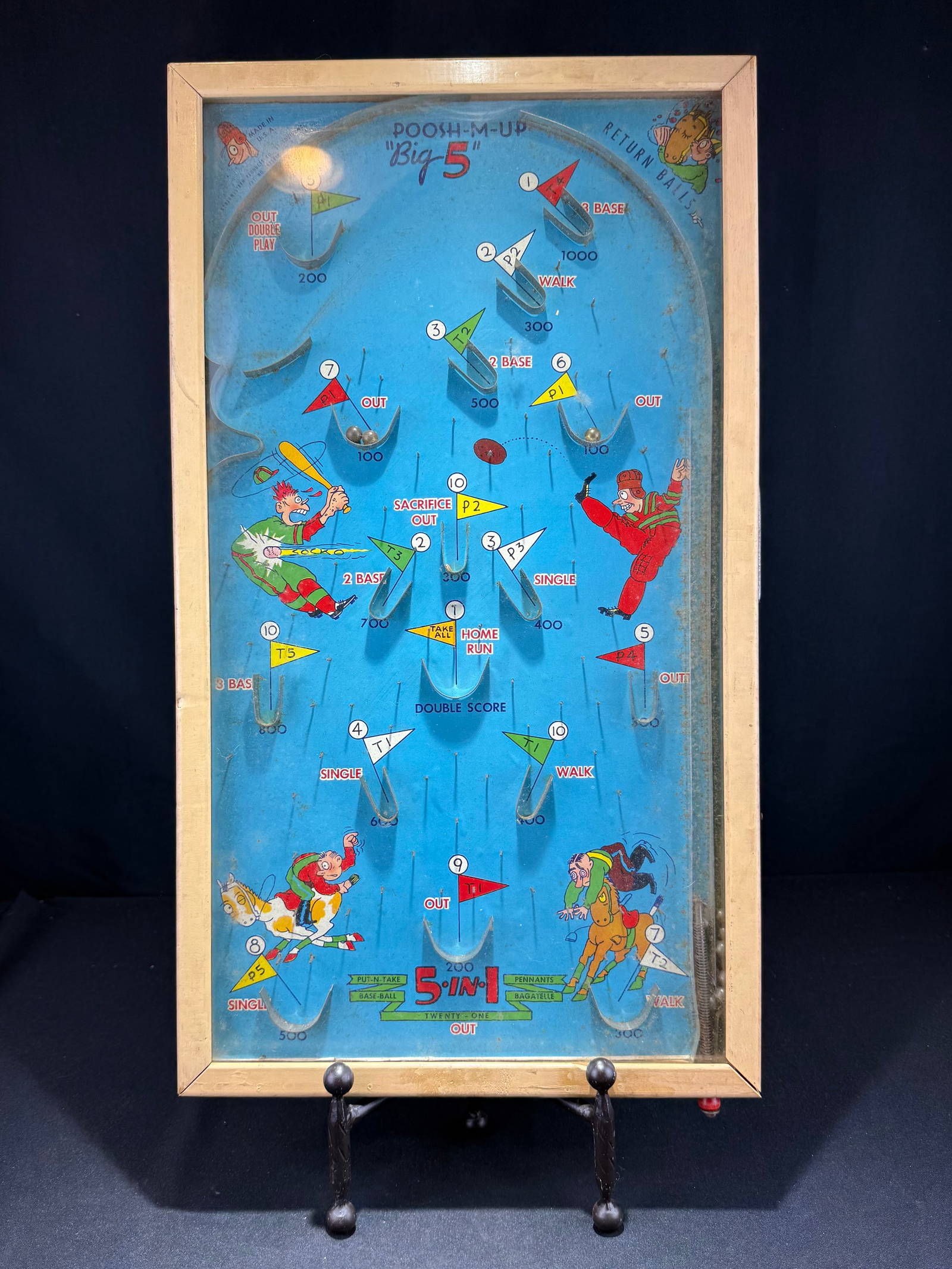 Northwestern Products "5-in-1" Baseball Penny Game Board, C.1940s Auction