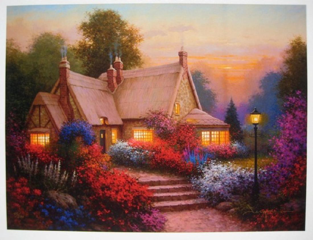 Sergon EVENING GLOW Serigraph on Canvas