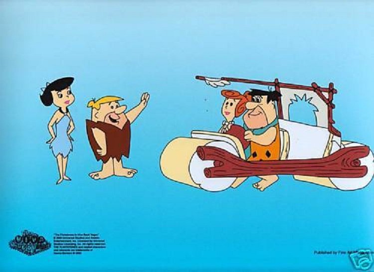 206: The Flintstones FRED'S NEW CAR Animation Sericel
