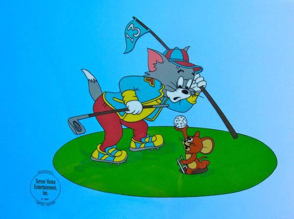 Tom And Jerry Hole In One Golf Animation Art Sericel