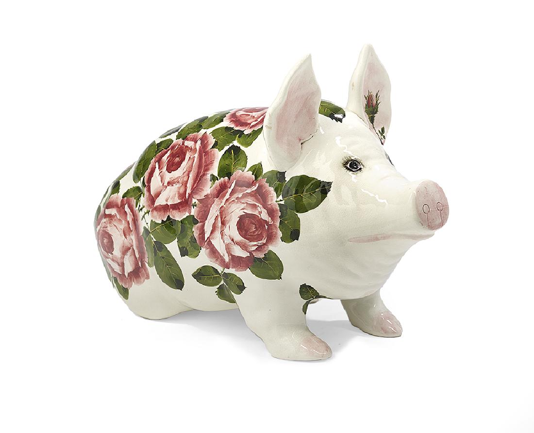 Wemyss Hand-Painted Pottery Pig
