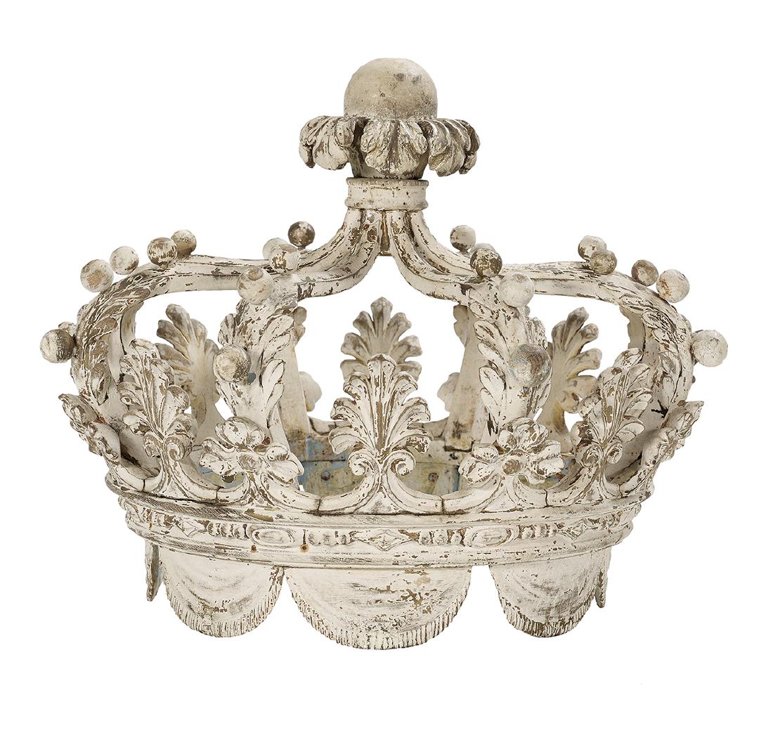 Carved and Painted Wooden Crown