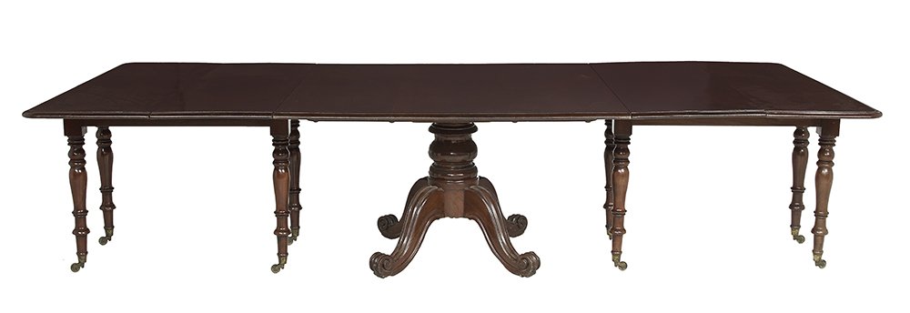 Regency Mahogany Triple-Section Dining Table