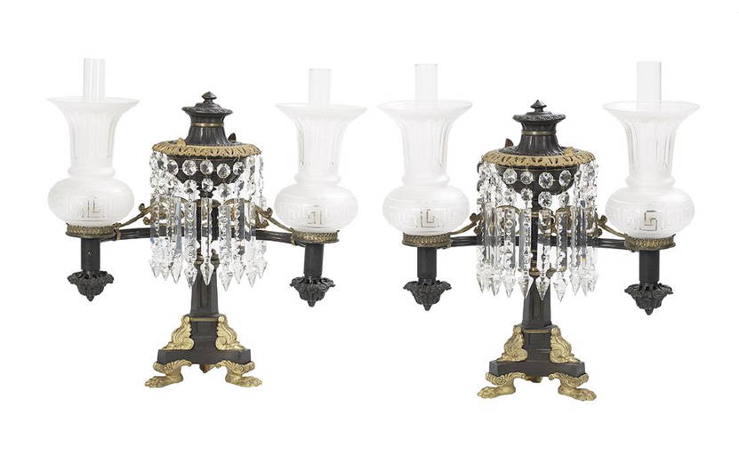 Pair of Regency Bronze Argand Lamps - Dec 08, 2018 | New Orleans ...