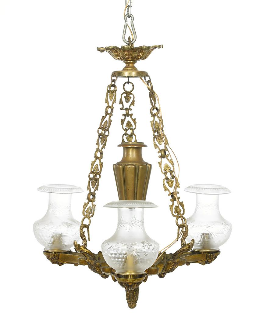English Regency Bronze Argand Chandelier - Sep 26, 2020 | New Orleans ...