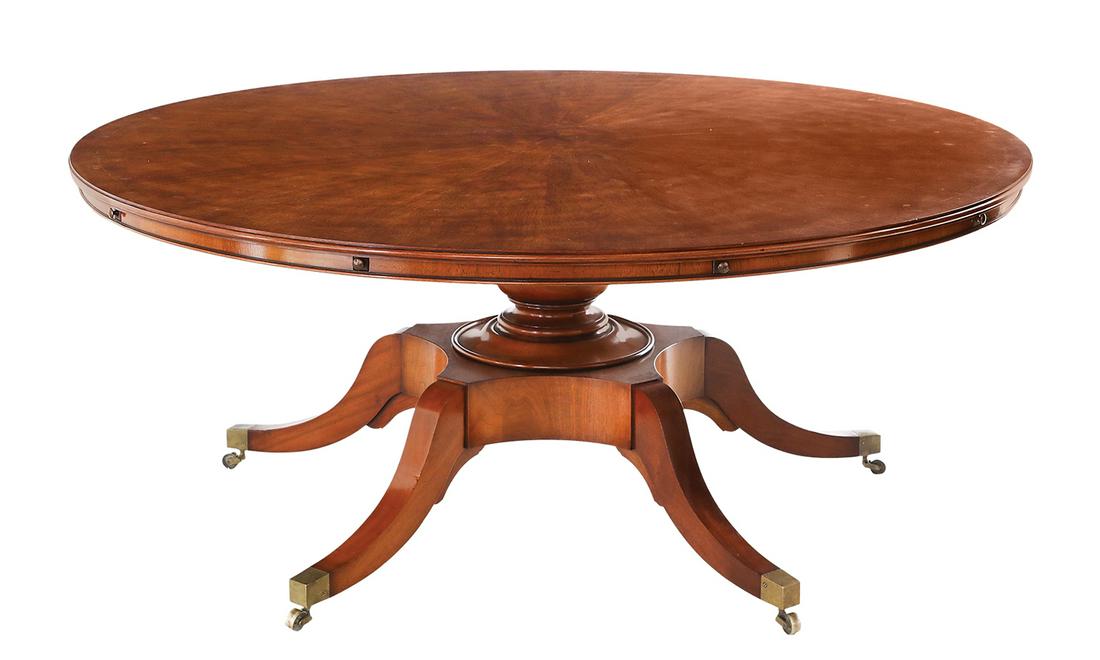 Regency Style Expandable Jupe Dining Table