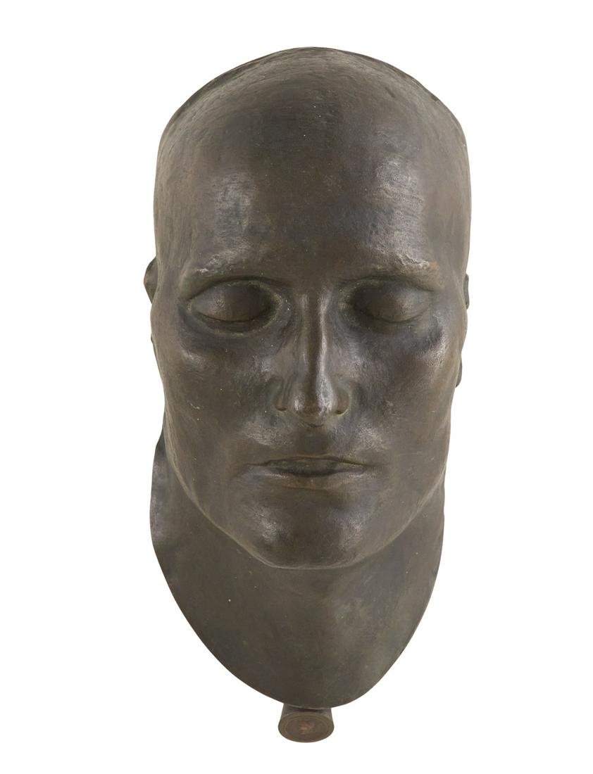 French Bronze Death Mask Of Napoleon Bonaparte