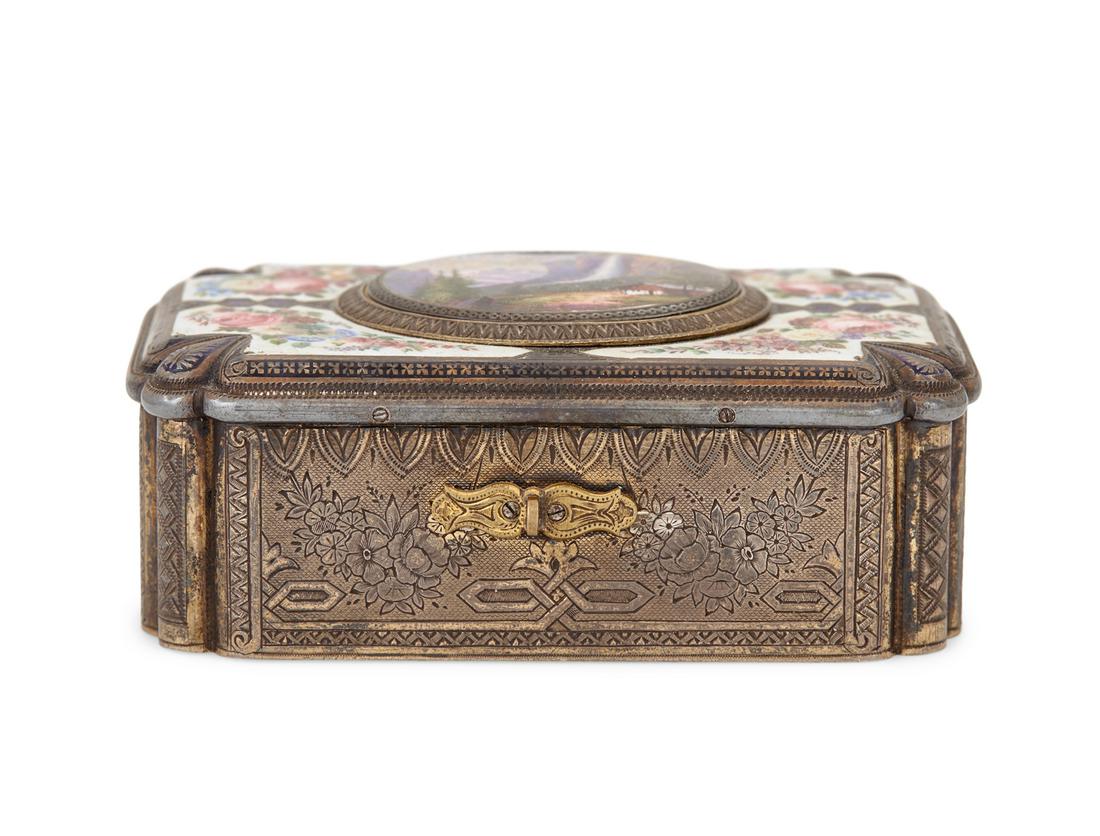 Continental Brass Singing Bird Automaton Box Auction