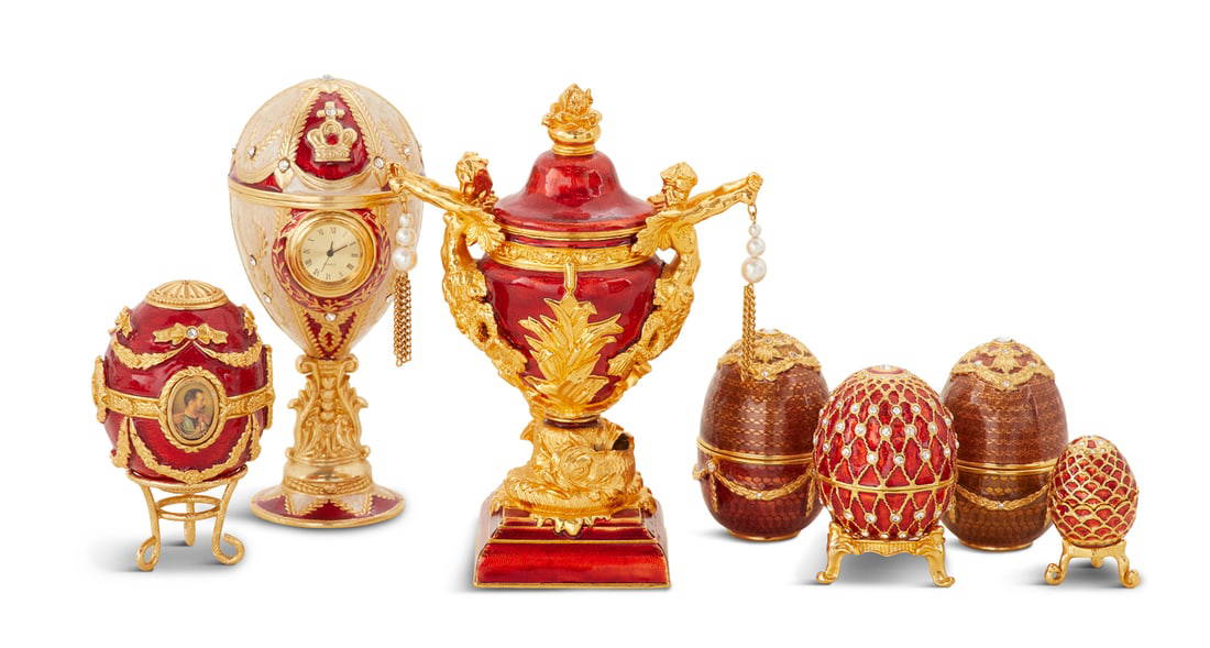 Faberge-style "jeweled" Objects Auction