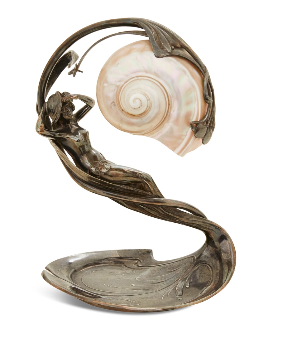 Rare Art Nouveau "nautilus" Lamp Auction