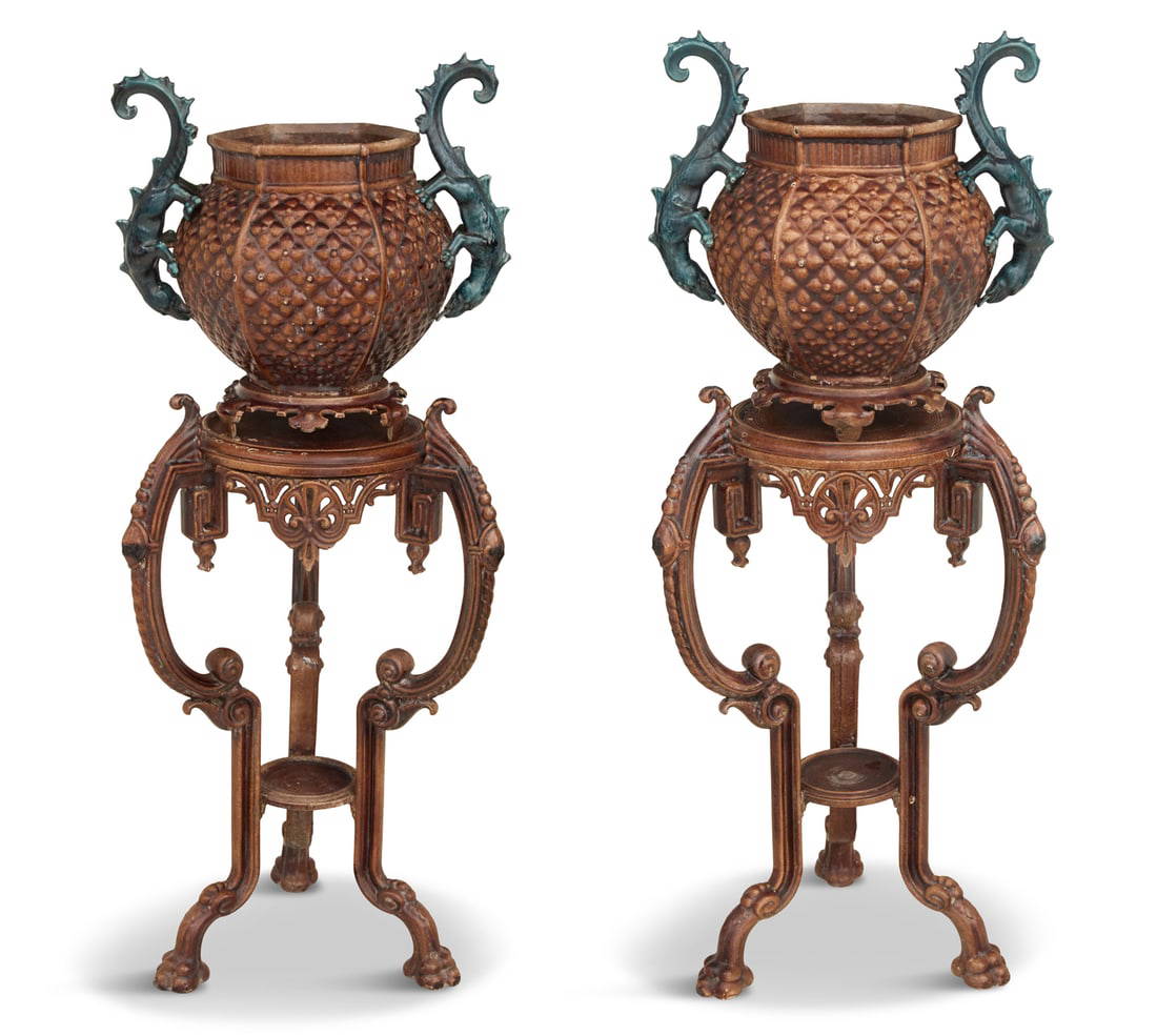 "faure A Revin" Cast-iron Jardinieres Auction