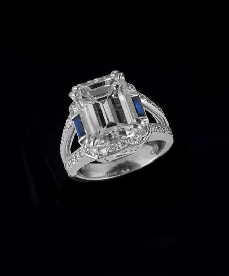 14 Kt. White Gold and Diamond Ring