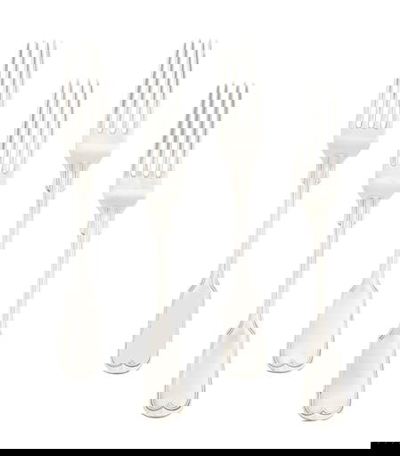 Four New Orleans Silver "fiddle Thread" Forks