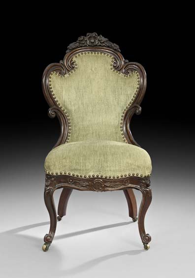 American Rococo Revival Rosewood Sidechair - Oct 13, 2013 | New Orleans ...