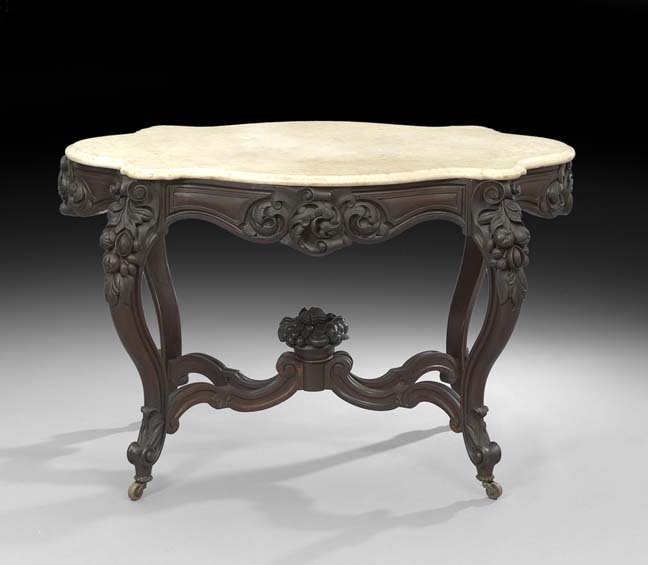 American Rococo Revival Rosewood Center Table - Dec 08, 2019 | New ...