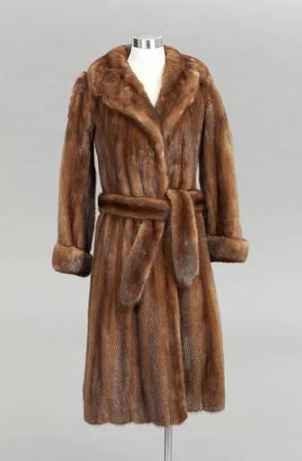 Vintage Rich Brown Lunaraine Mink Mid Calf Coat