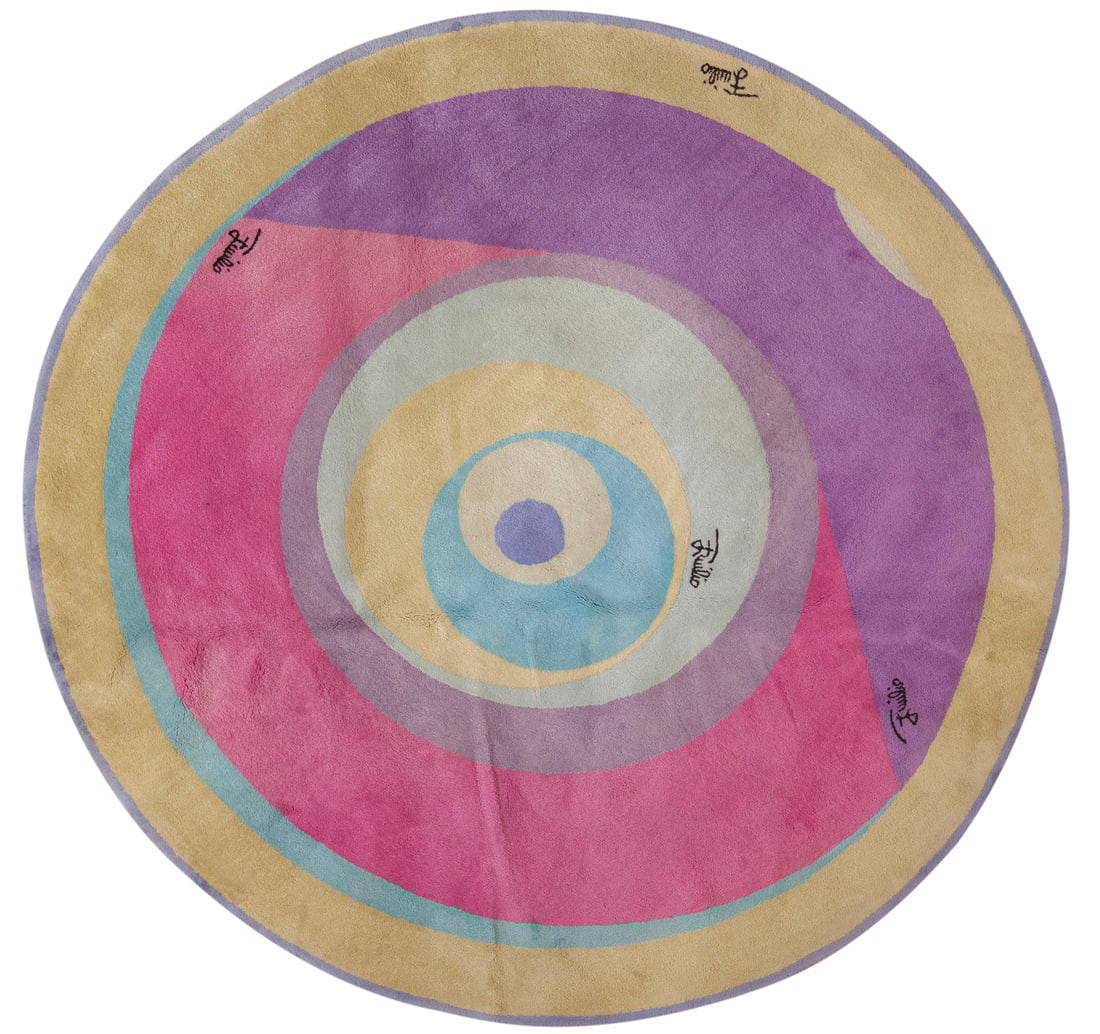 Emilio Pucci Vintage Tufted Rug 8 Ft 1 In X 8 Ft 1 In (2.46 M X 2.46 M ...