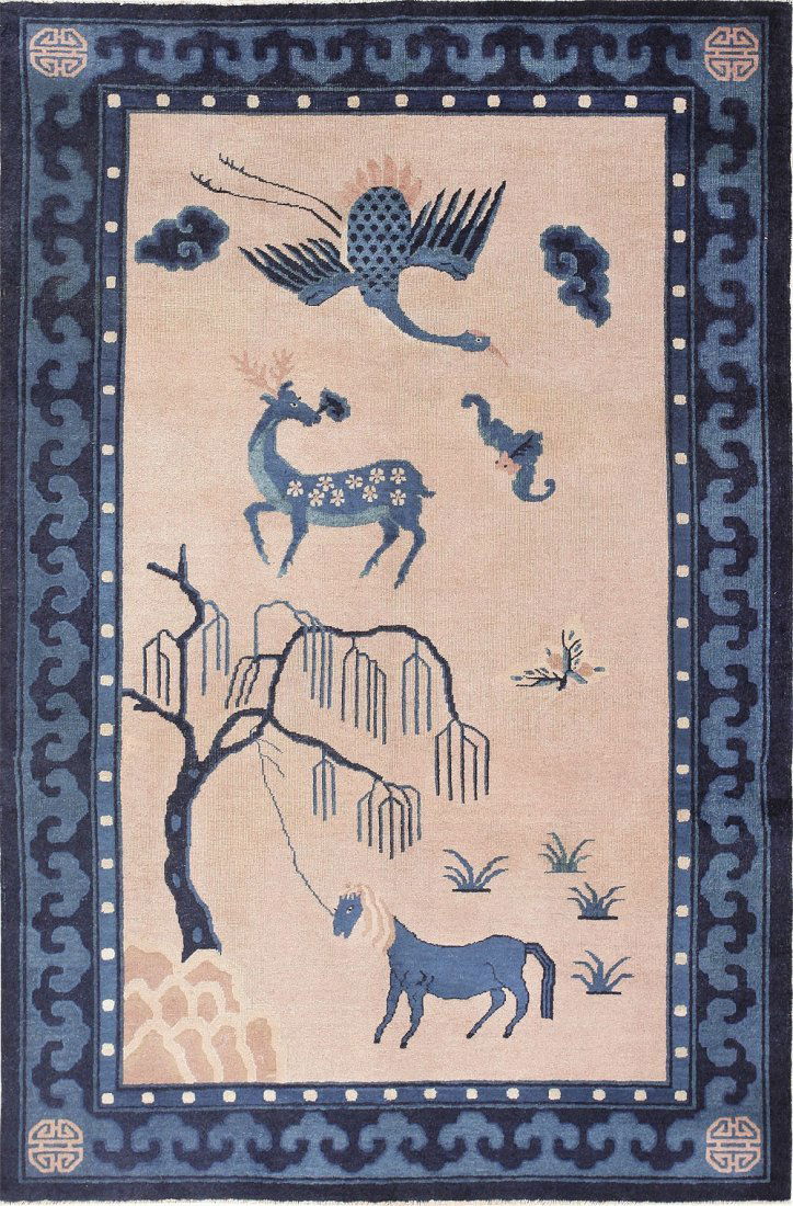 Antique Chinese Animal Rug