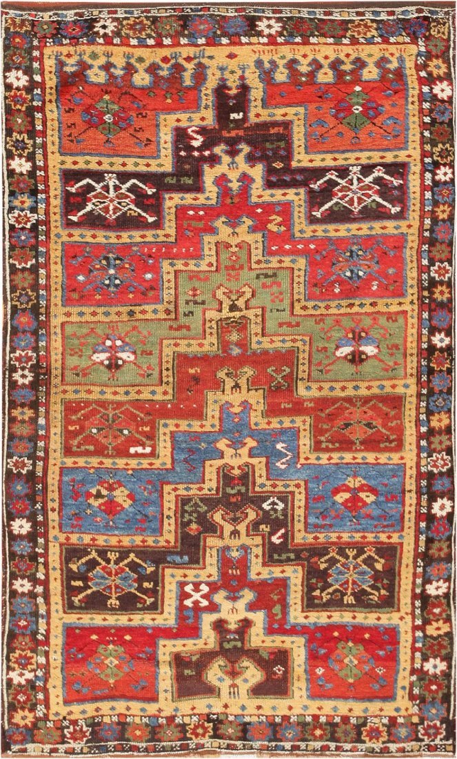 Antique Turkish Yuruk Family Prayer Rug