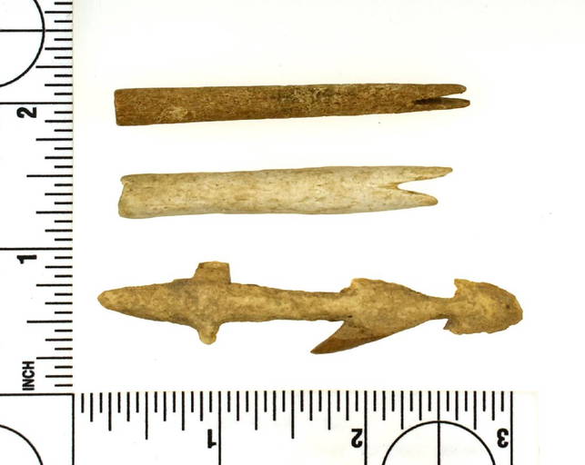 Three Alaskan Bone Harpoon Points